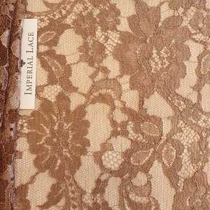 Brown Lace Fabric, Embroidered Lace, French Lace, Wedding Lace, Bridal ...