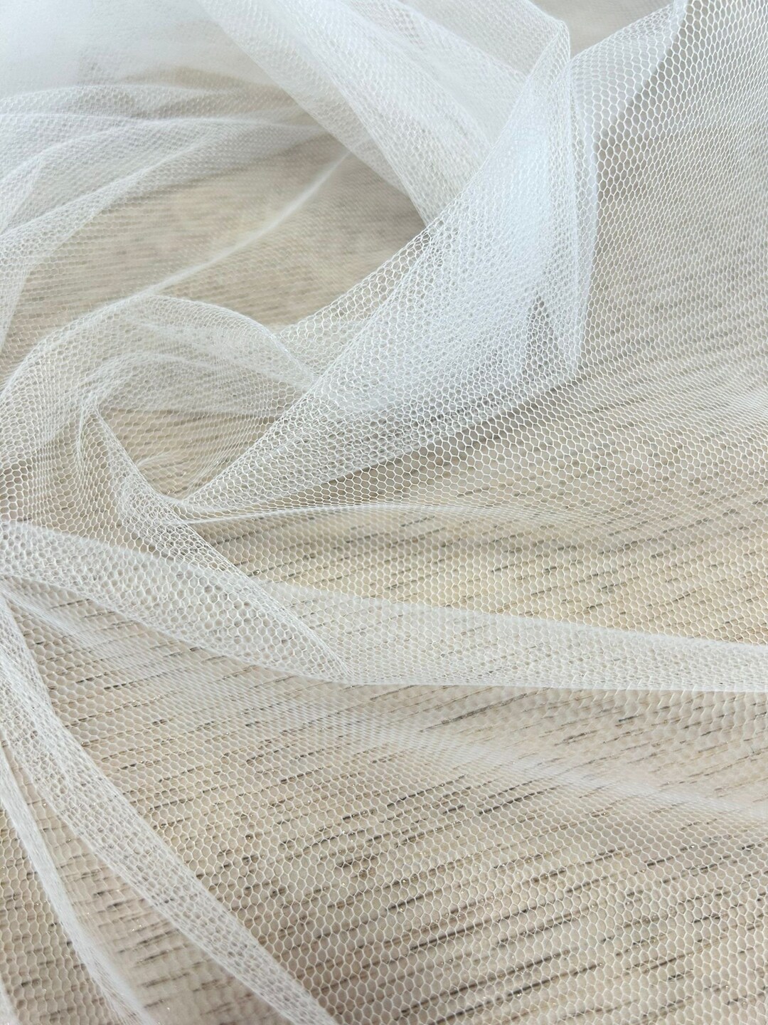 Soft English Net - 3m Wide- 118 Inches Wide - Silk White - Sold by the ...