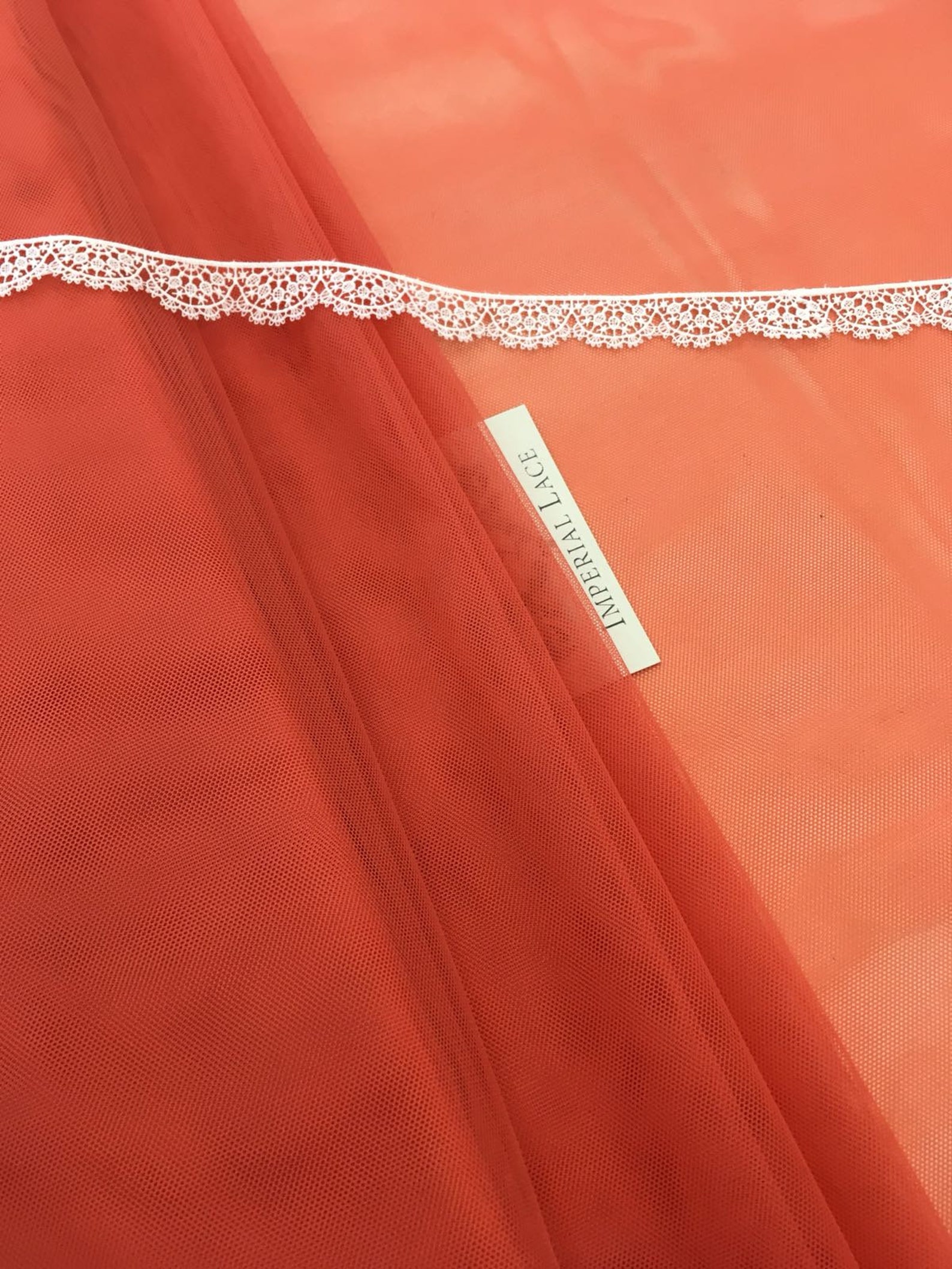 Orange Tulle Fabric, Orange Soft Tulle Fabric Sell by the Meter ...