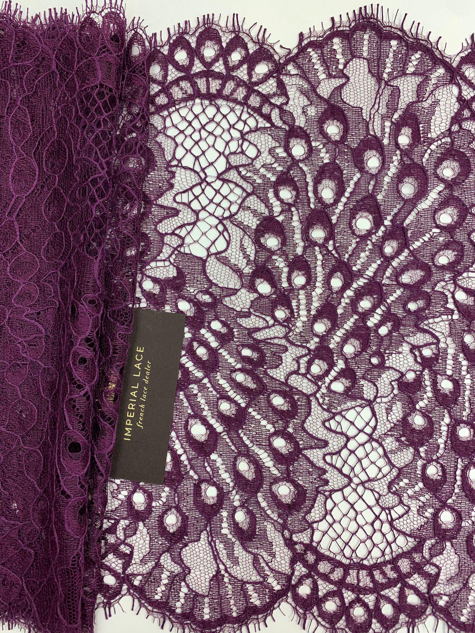 Purple Lace Trim, Delicate French Lace, Chantilly Lace, Bridal Lace ...