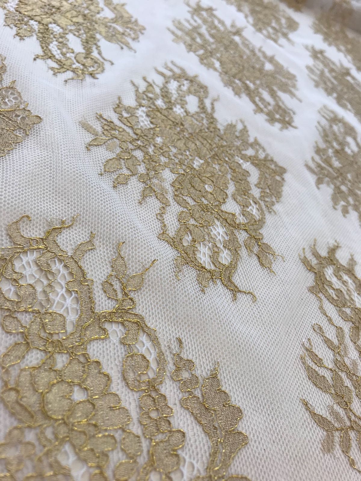 Gold Lace Fabric French Lace Embroidered Lace Wedding Lace - Etsy