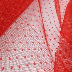 Red Dotted Tulle Fabric, Lingerie Red Net, Red Net Fabric, Lingerie Net ...