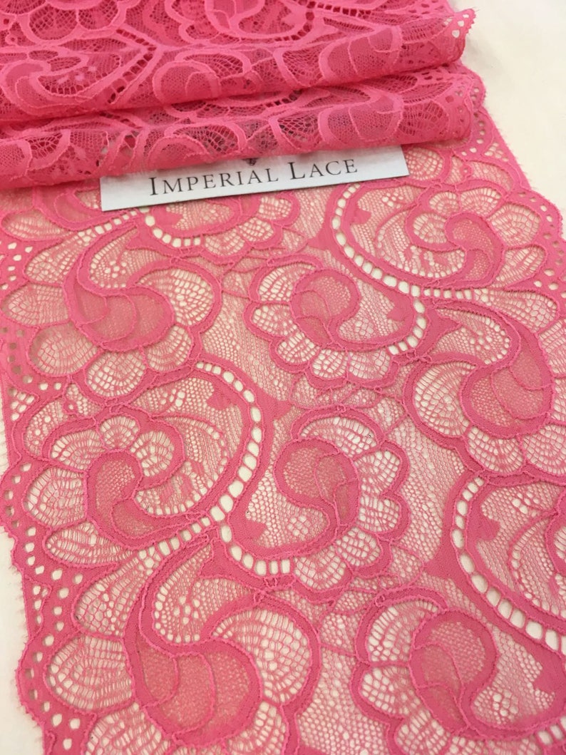 Pink Lace Trim Lace Fabric Chantilly Lace French Lace - Etsy