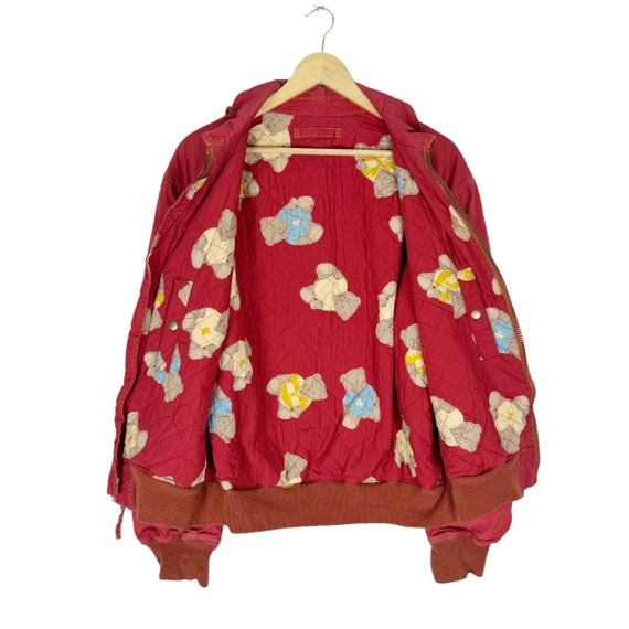 Pink House Show Bear Print Bomber Jacket - Kaneko Isa… - Gem