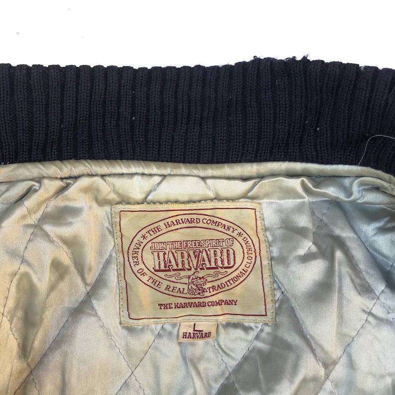 Vintage 90s Harvard University Button Down Varsity Jacket Blue - Etsy