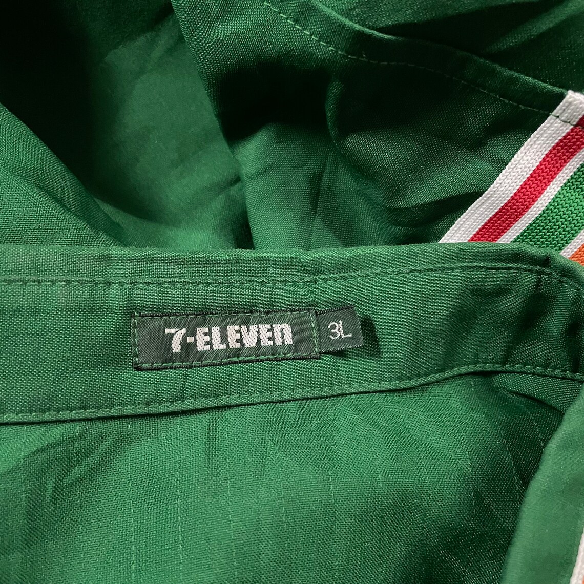 Vintage 70s 7 Eleven Shirt Button Collar Green Colour Size - Etsy