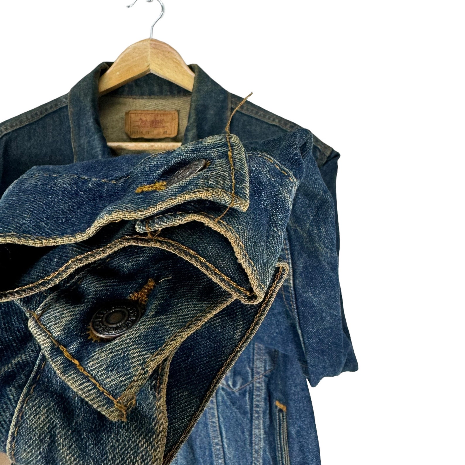 Vintage 90s LEVIS Trucker Type 3 Denim Jacket Jeans Button 527 Made in ...