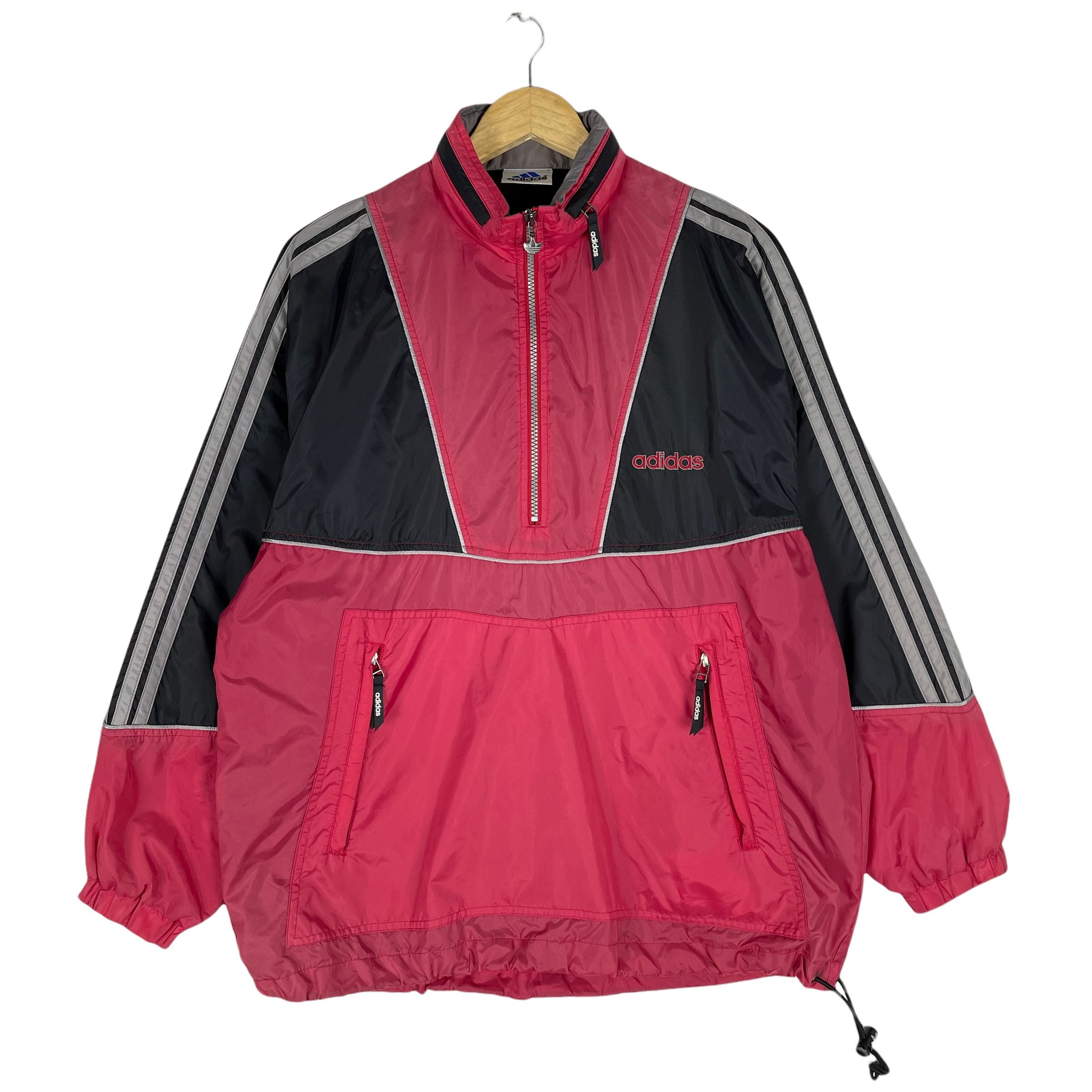 Vintage 90s Adidas Descente Hoodie Half Zipper Light Jacket Vintage 90s Adidas Descente Hoodie Half Zipper Light Jacket