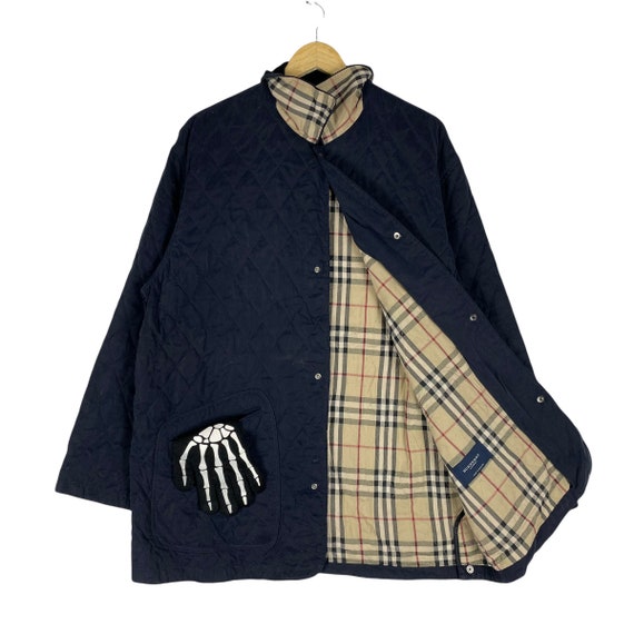 Vintage 90s Burberrys Quilted Jacket Nova Check England Size Vintage 90s Burberrys Quilted Jacket Nova Check England Size
