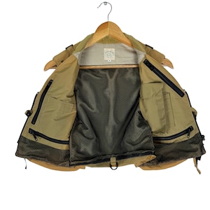 River Guide Vest Tactical Multi Pocket Hunting Fishing Gear Brown ...