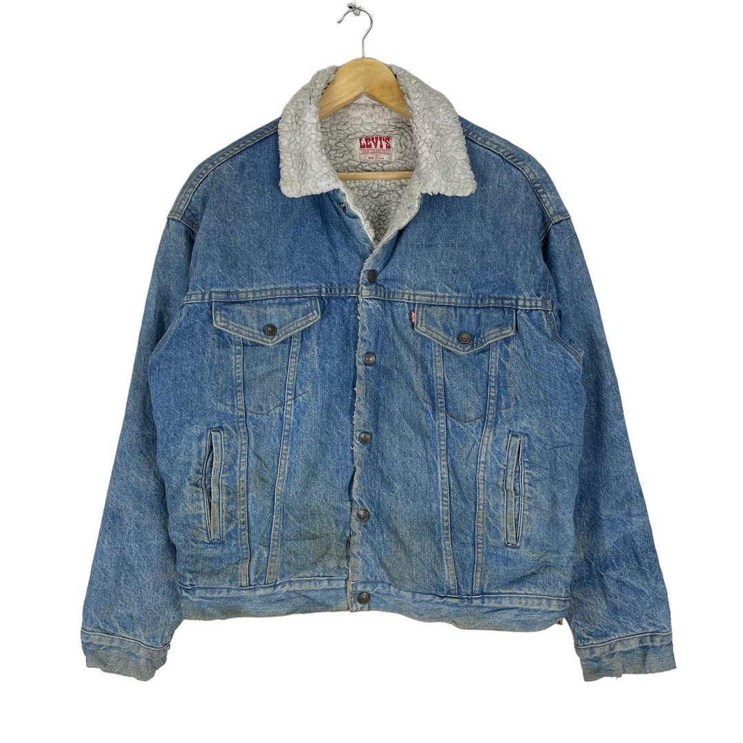 Vintage 90s LEVIS Red Tag Sherpa Trucker Type 3 Denim Jacket Jeans ...