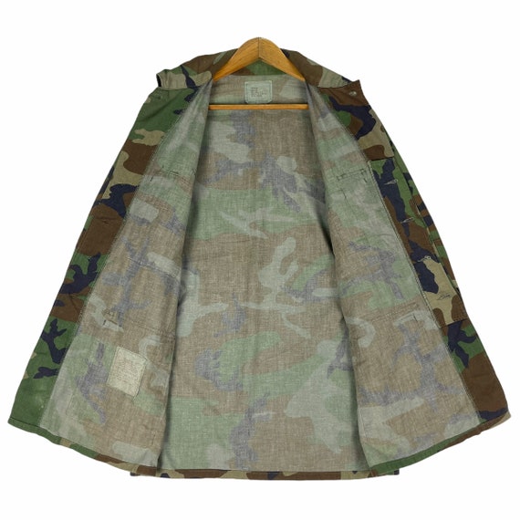 Vintage 90s Army Camo Military Light Jacket Uniform C… - Gem