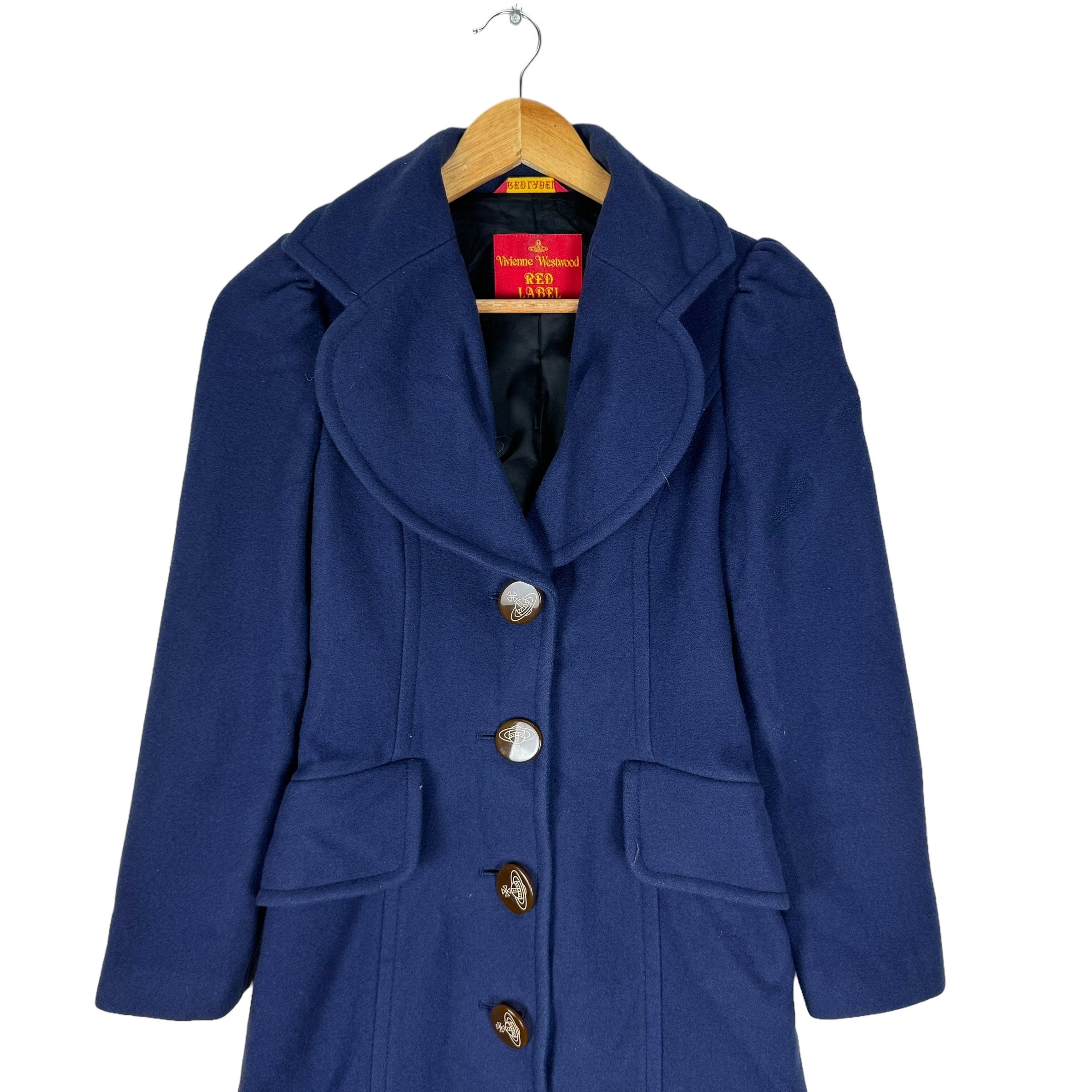 VIVIENNE WESTWOOD Red Label VW Long Coat Button Jacket Navy Colour Size ...