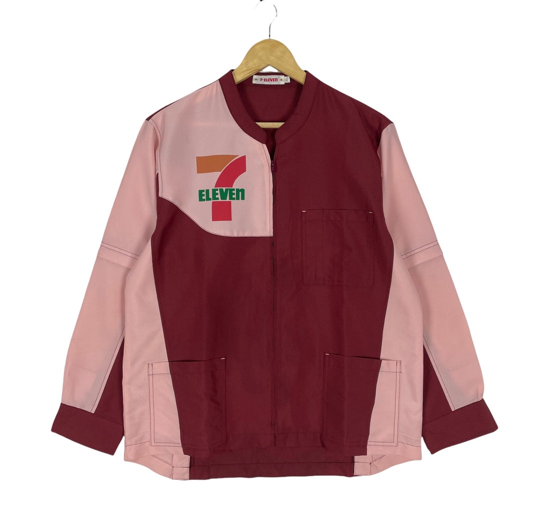 Vintage 70s 7 Eleven Shirt Button Collar Pink Colour Size Medium - Etsy