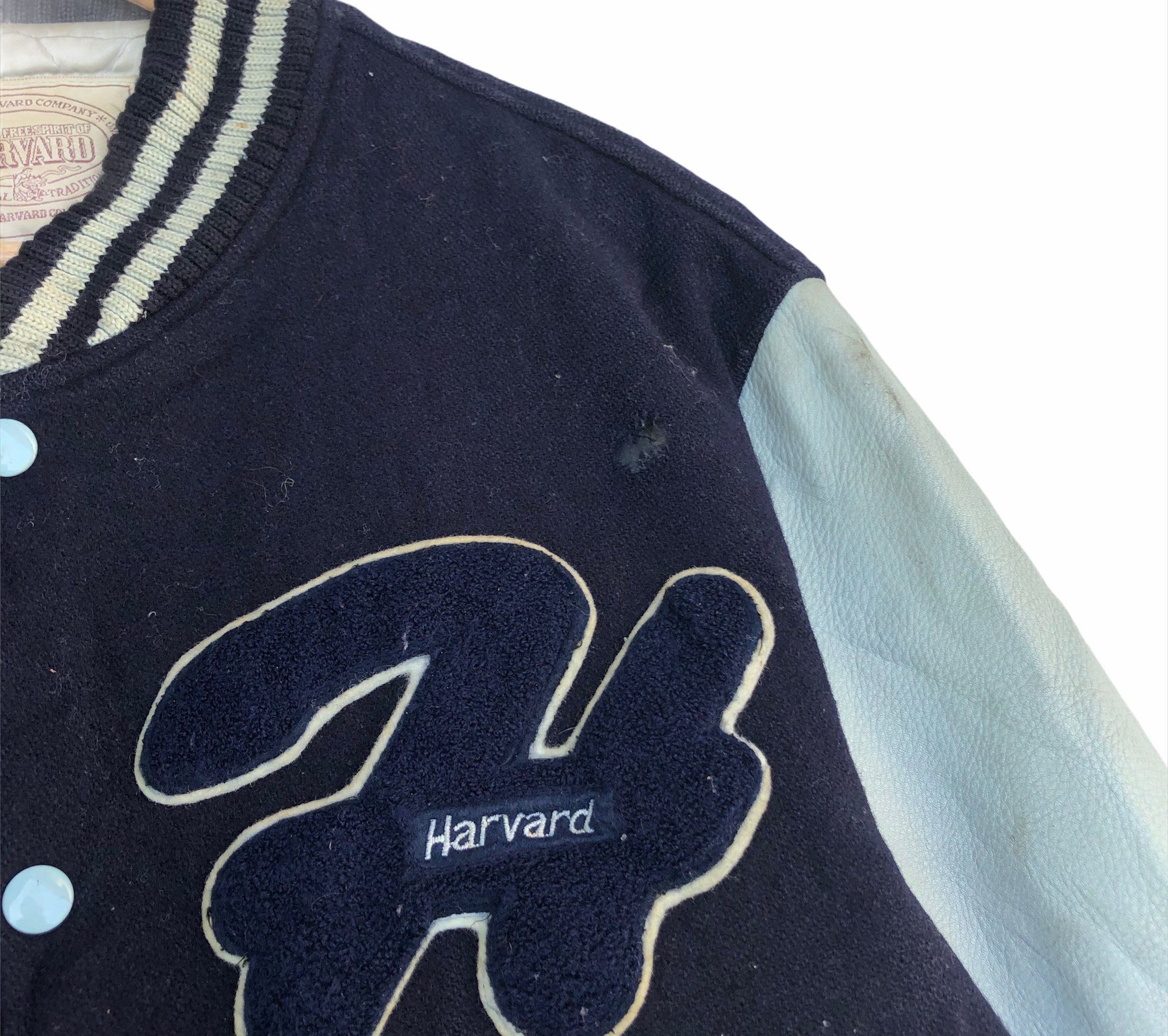Vintage 90s Harvard University Button Down Varsity Jacket Blue - Etsy