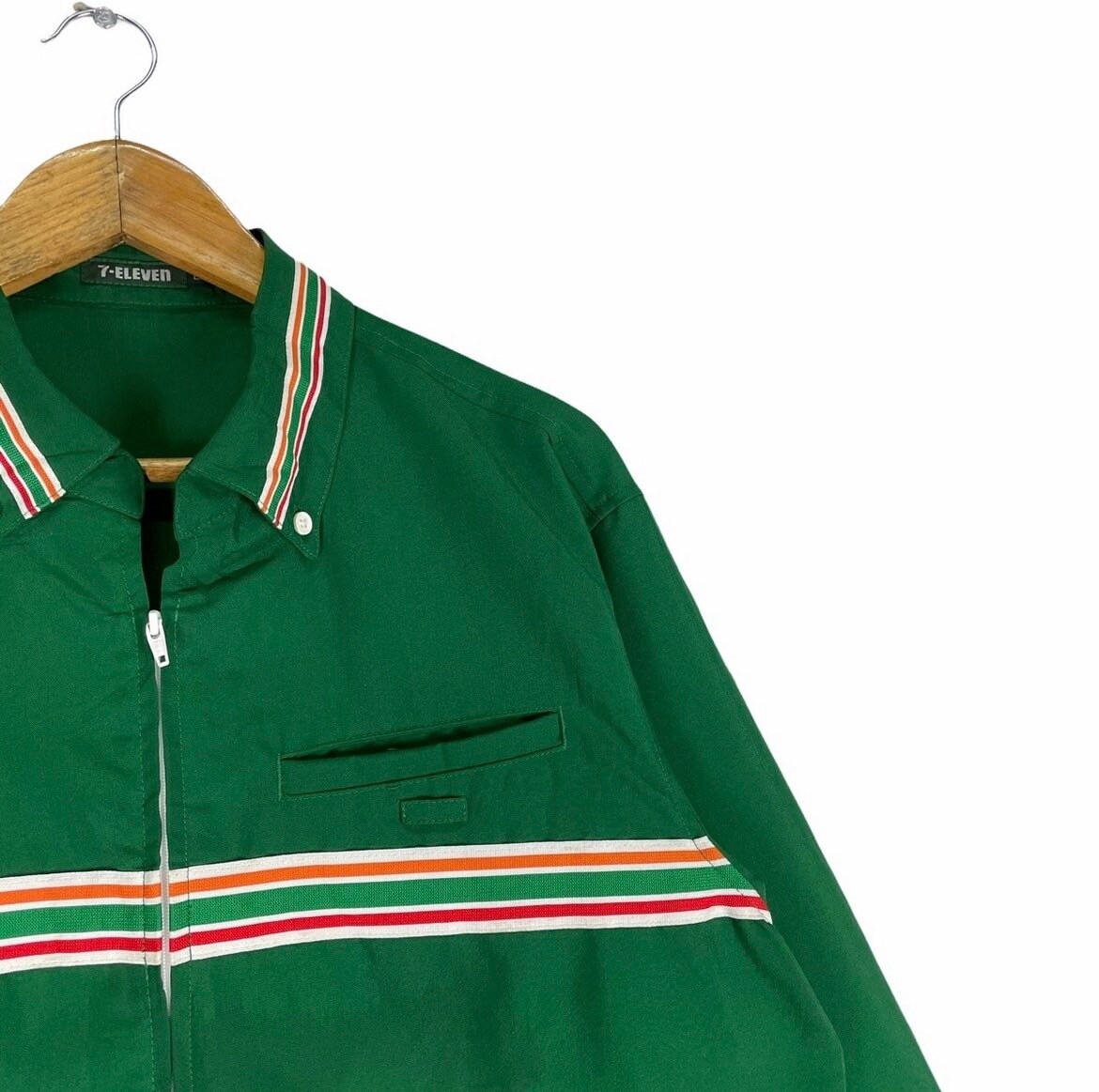Vintage 70s 7 Eleven Shirt Button Collar Green Colour Size LL - Etsy