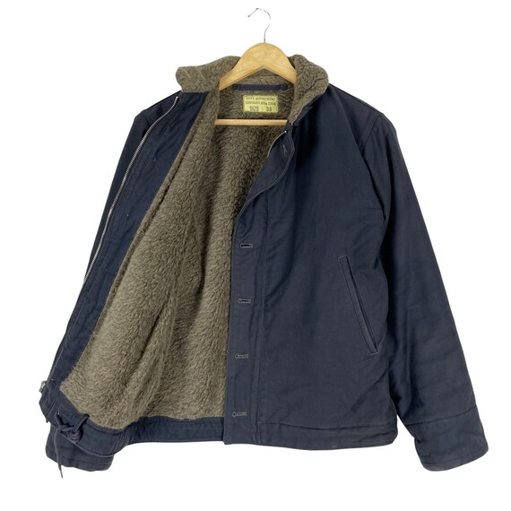 Buzz Ricksons US Navy Deck N-1 Jacket Military Navy B… - Gem