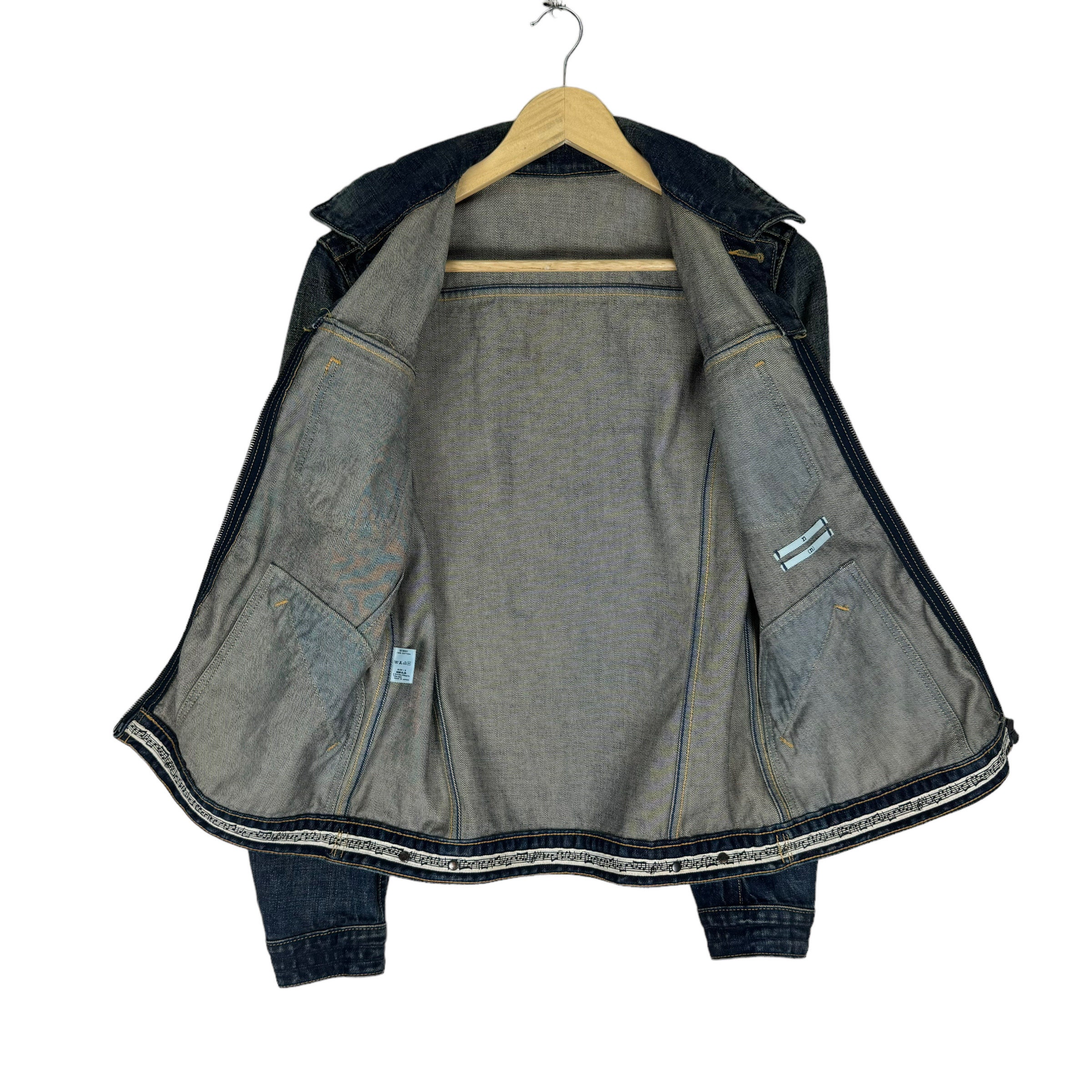 Number Nine Pain Denim Zipper Jacket Spring Summer Japanese Fashion ...