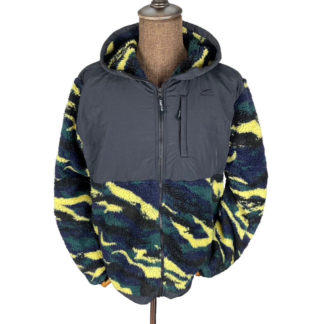 Find Out Fleece Hoodie Camouflage Zipper Jacket Mountain Multicolour ...