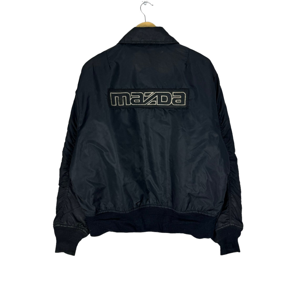 Vintage 90s Mazda Bomber Flight Jacket Motorsports Racing Staff Sweater ...