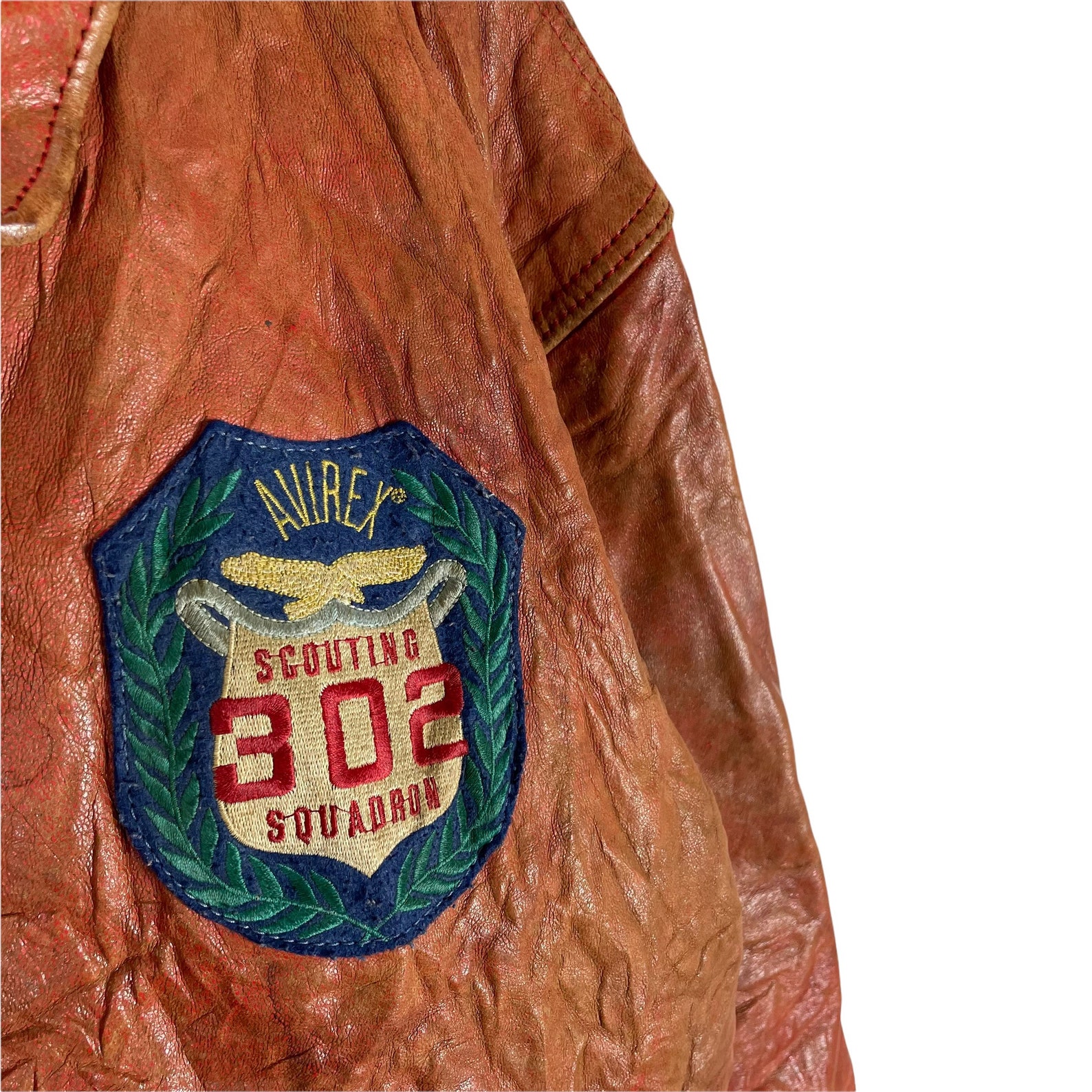 90s AVIREX USA Leather Mohawk MLB Baseball University All - Etsy