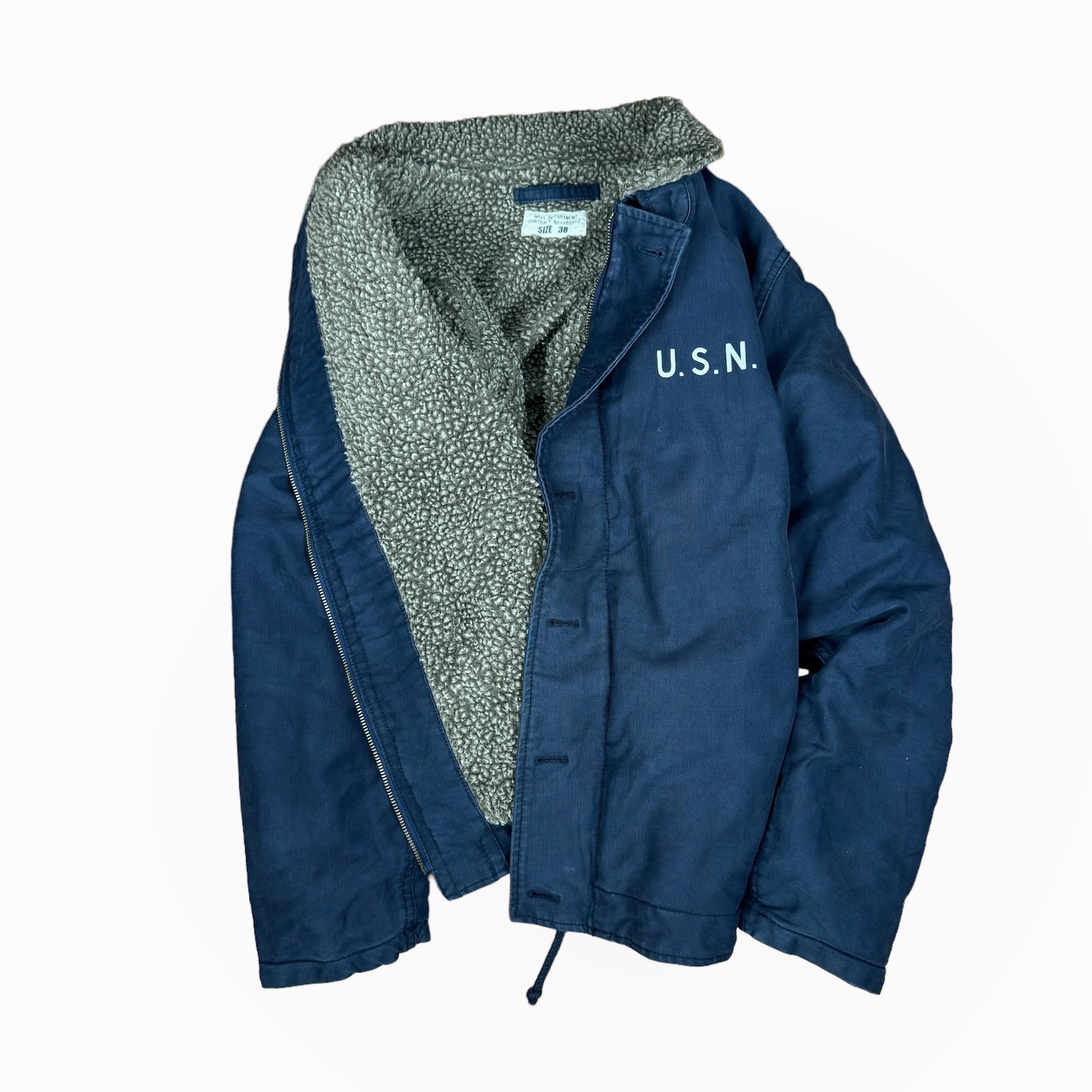 USN Deck N1 Navy Department Reproduction WW2 Military Jacket Blue ...