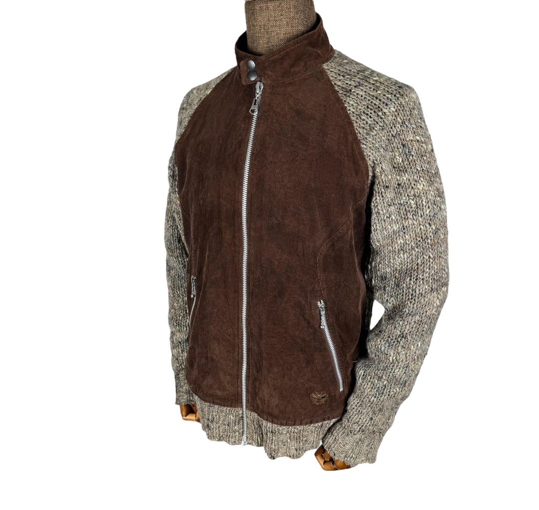Balance Wear Design Wool Knit Biker Jacket - Size Large - Etsy