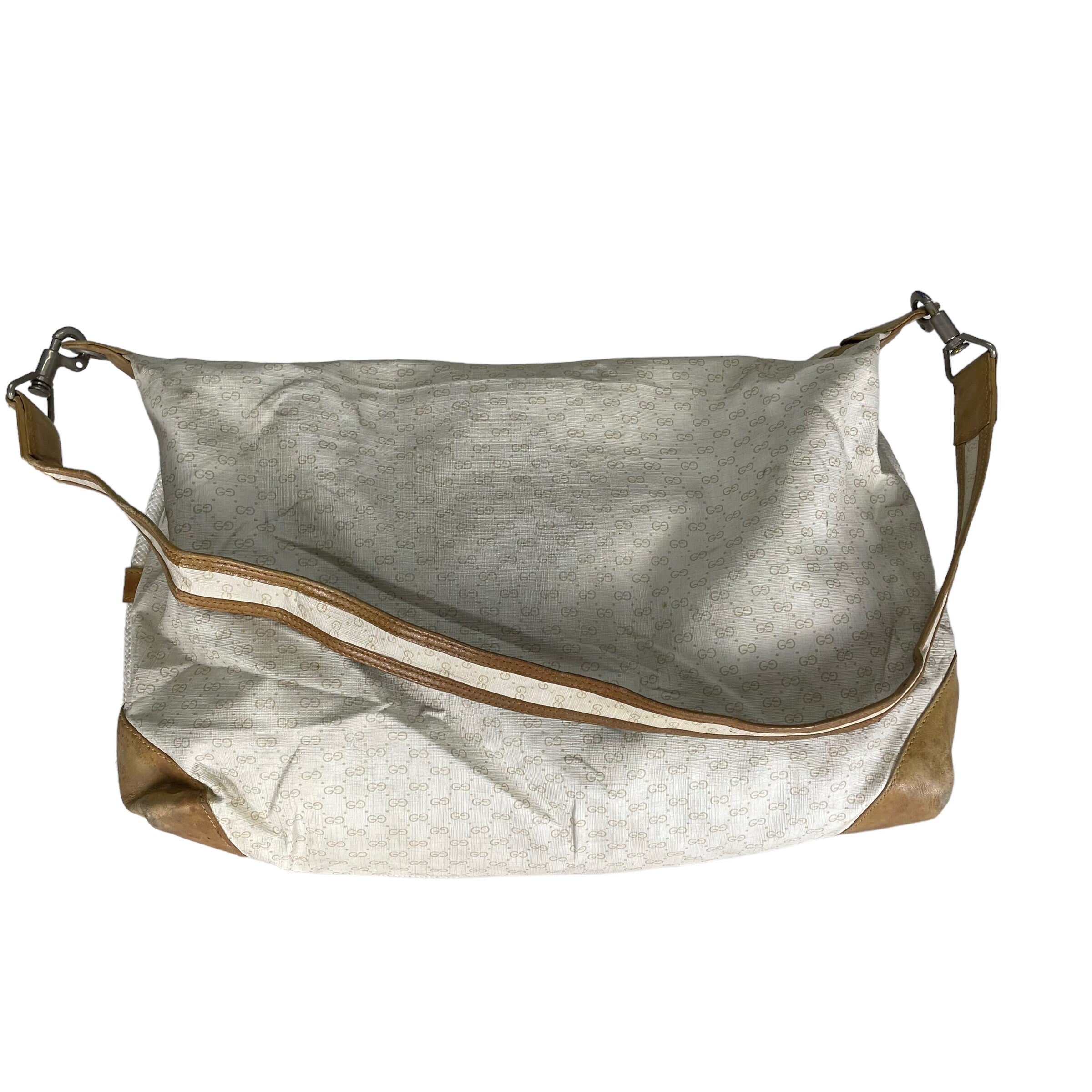 Vintage 90s Gucci GG Monogram Shoulder Travel Bag - Etsy