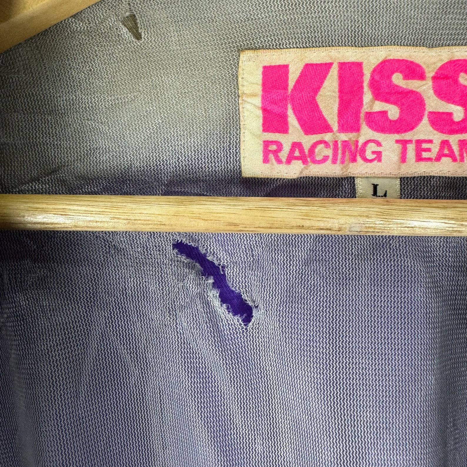 Vintage 90s Kiss Racing Team Light Jacket Zipper Sweater Size Large - Etsy