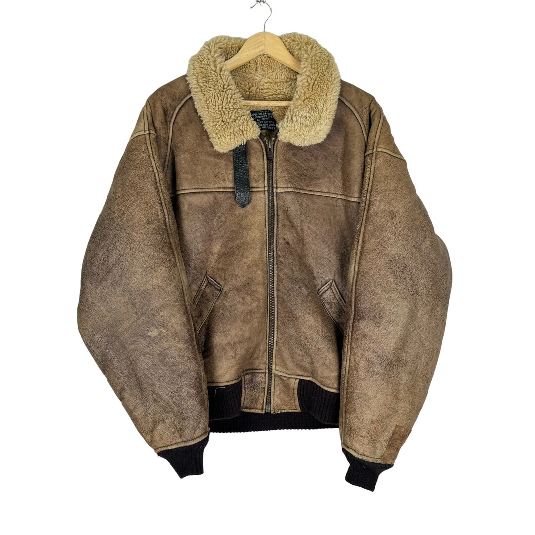 Vintage 80s Avirex Type B6 Us Army Air Force Sherling Jacket 100% ...