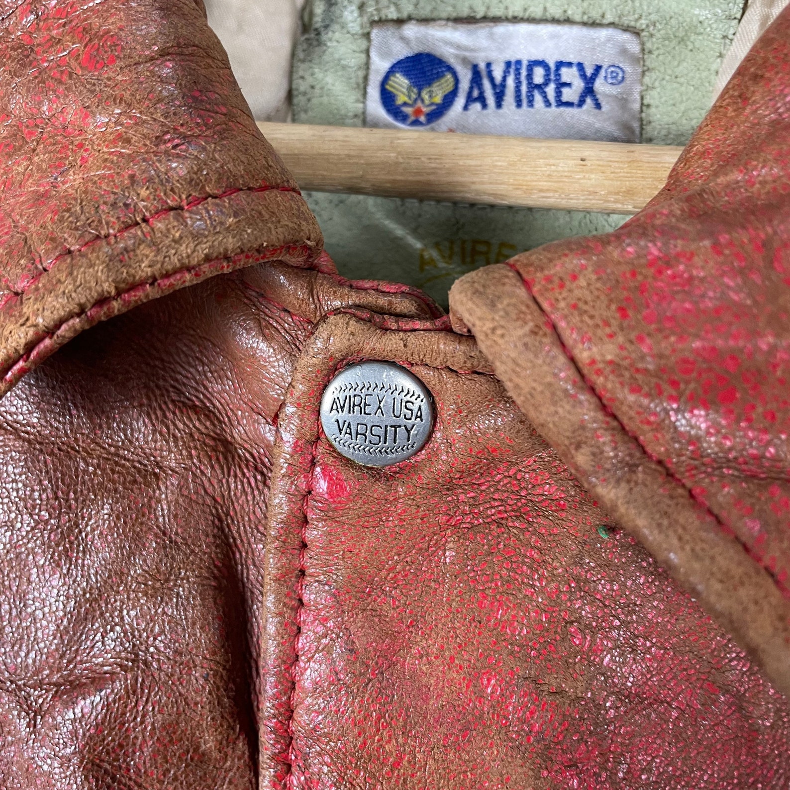 90s AVIREX USA Leather Mohawk MLB Baseball University All - Etsy