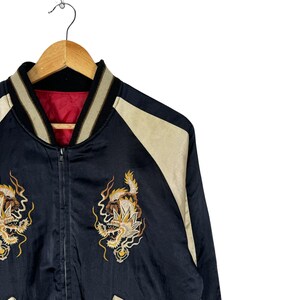 Sukajan Dragon Bosozuku Yakuza Light Zipper Jacket Japanese Fighter ...