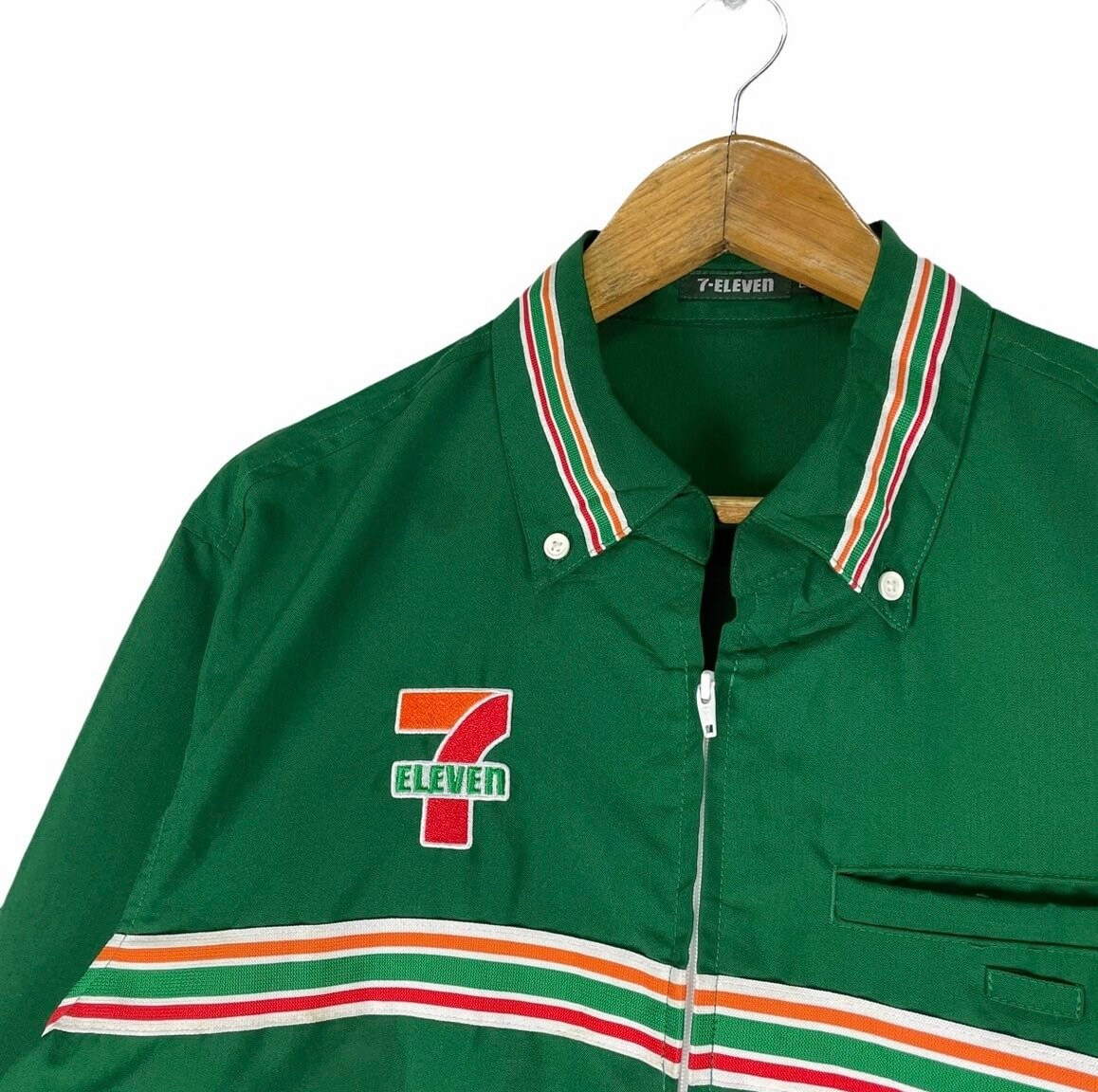 Vintage 70s 7 Eleven Shirt Button Collar Green Colour Size - Etsy