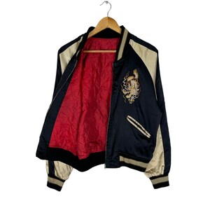 Sukajan Dragon Bosozuku Yakuza Light Zipper Jacket Japanese Fighter ...