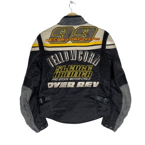Vintage 90s Yellow Corn NHRA Bikers Sledge Hammer Racing Team Jacket ...