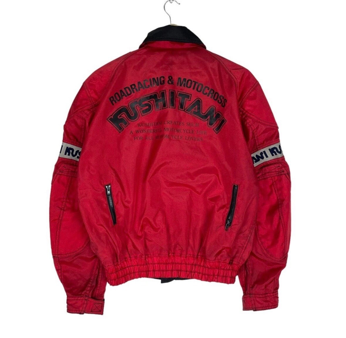 Vintage 90s Kushitani Motorcycle Racing Team Jacket Patches Ref Colour Motorsport Touring Size ...