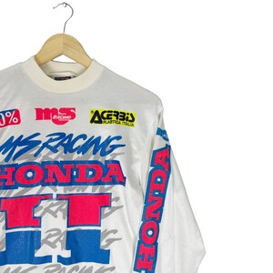 Vintage 80s Ms Racing Honda Racewear Jersey Long Sleeve Motocross ...