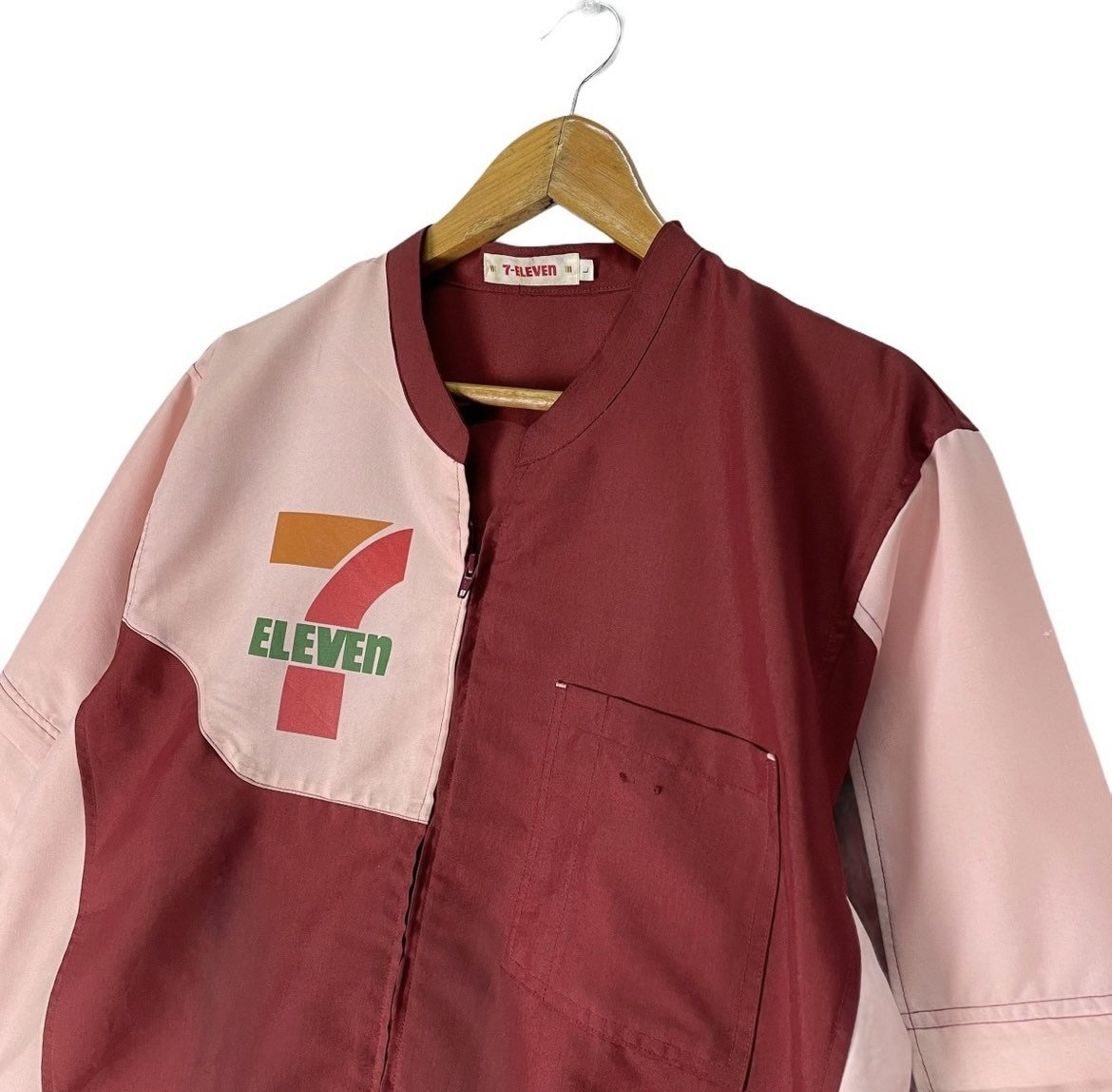 Vintage 70s 7 Eleven Shirt Button Collar Pink Colour Size Large - Etsy