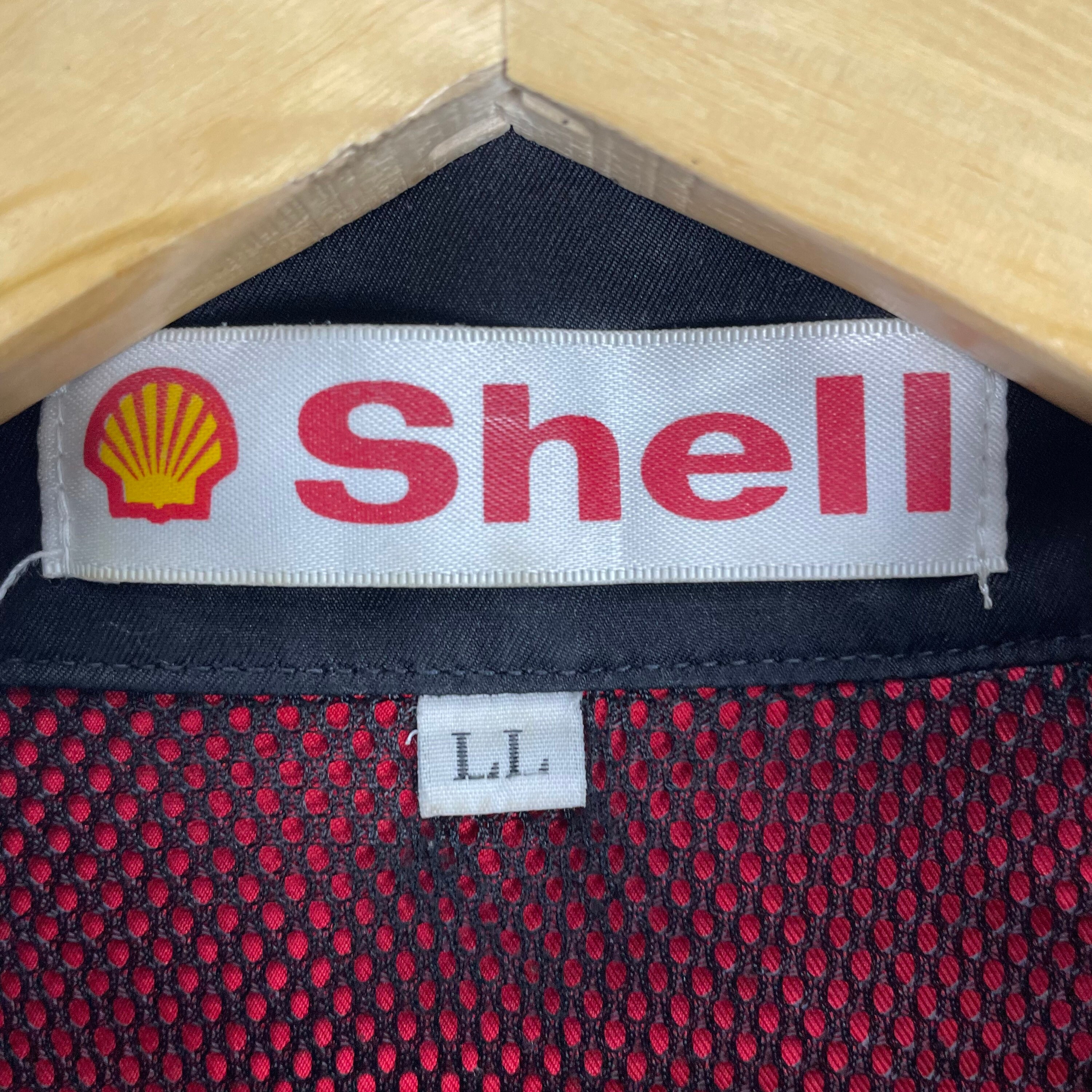 Vintage 90s Shell Oil Power Racing Team Bomber Light Zipper Jacket Red ...
