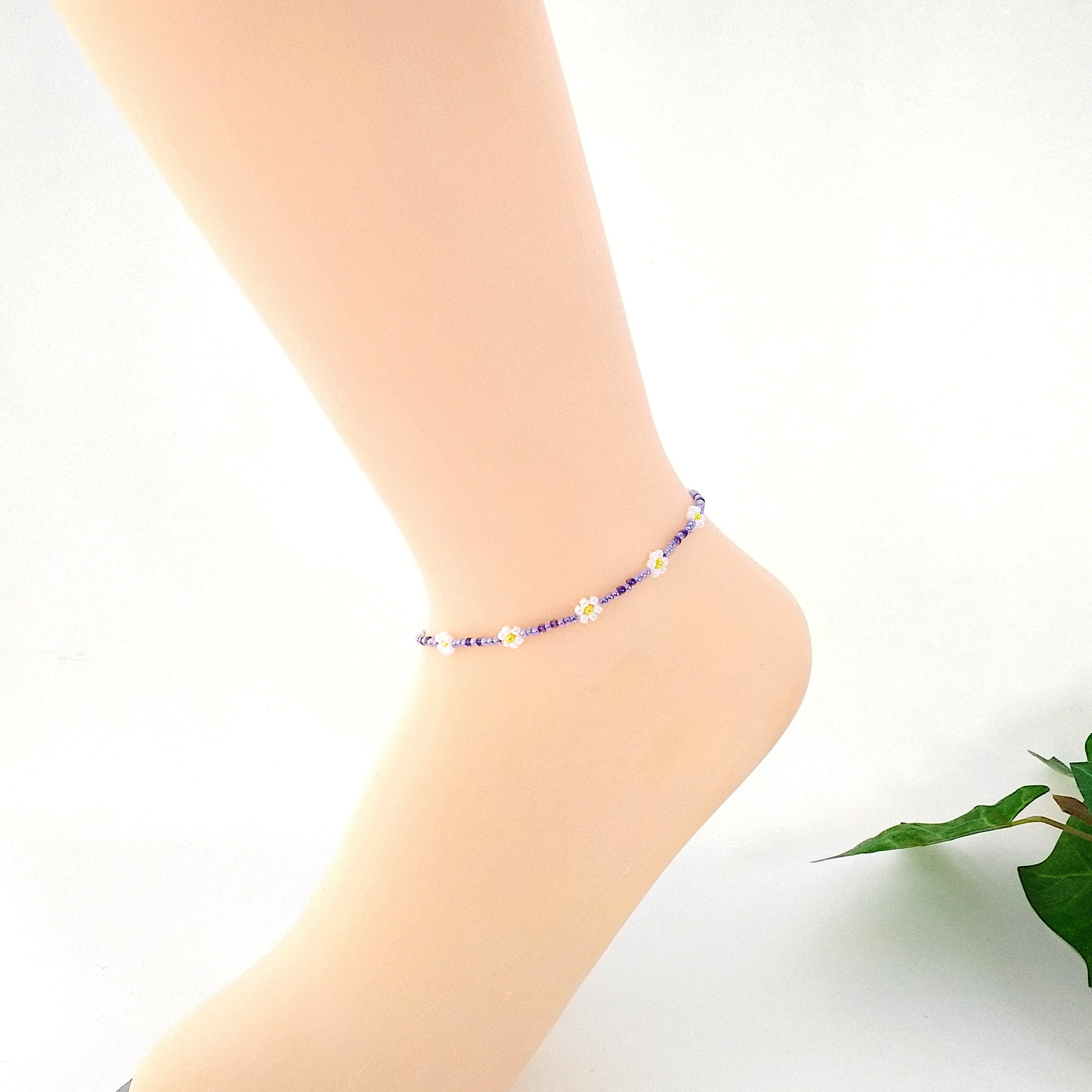 Purple Ankle Chains