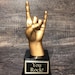 YOU ROCK! © Rock Star Award Rock on Hand Trophy Funny Trophy ...