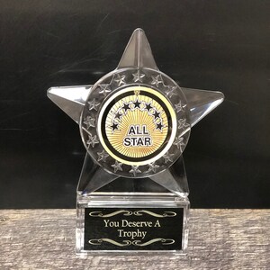 Personalized Mini Star Trophy You Deserve A Trophy Best Boss Trophy ...