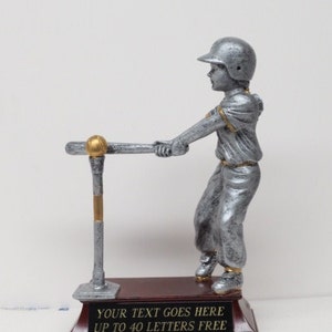 T-ball Baseball Trophy Personalized Trophy Sports Award Jr League Girls ...
