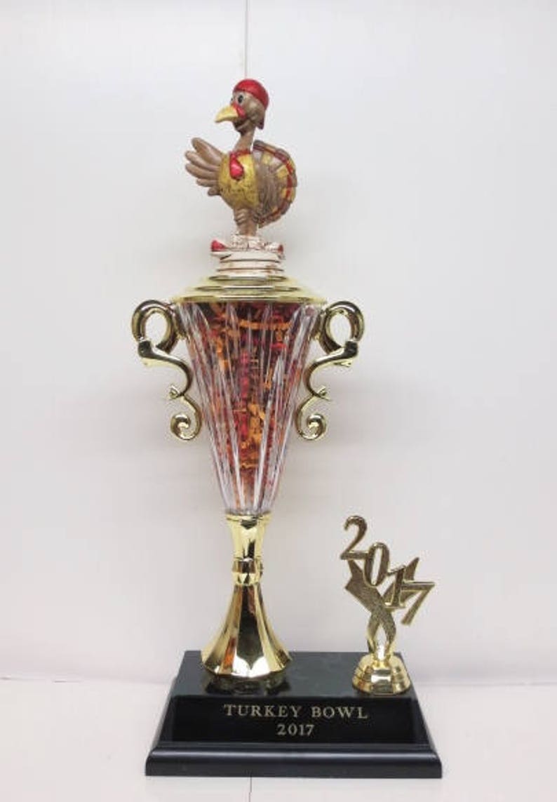 Turkey Bowl Trophy Fantasy Football League Trophy Champion | Etsy
