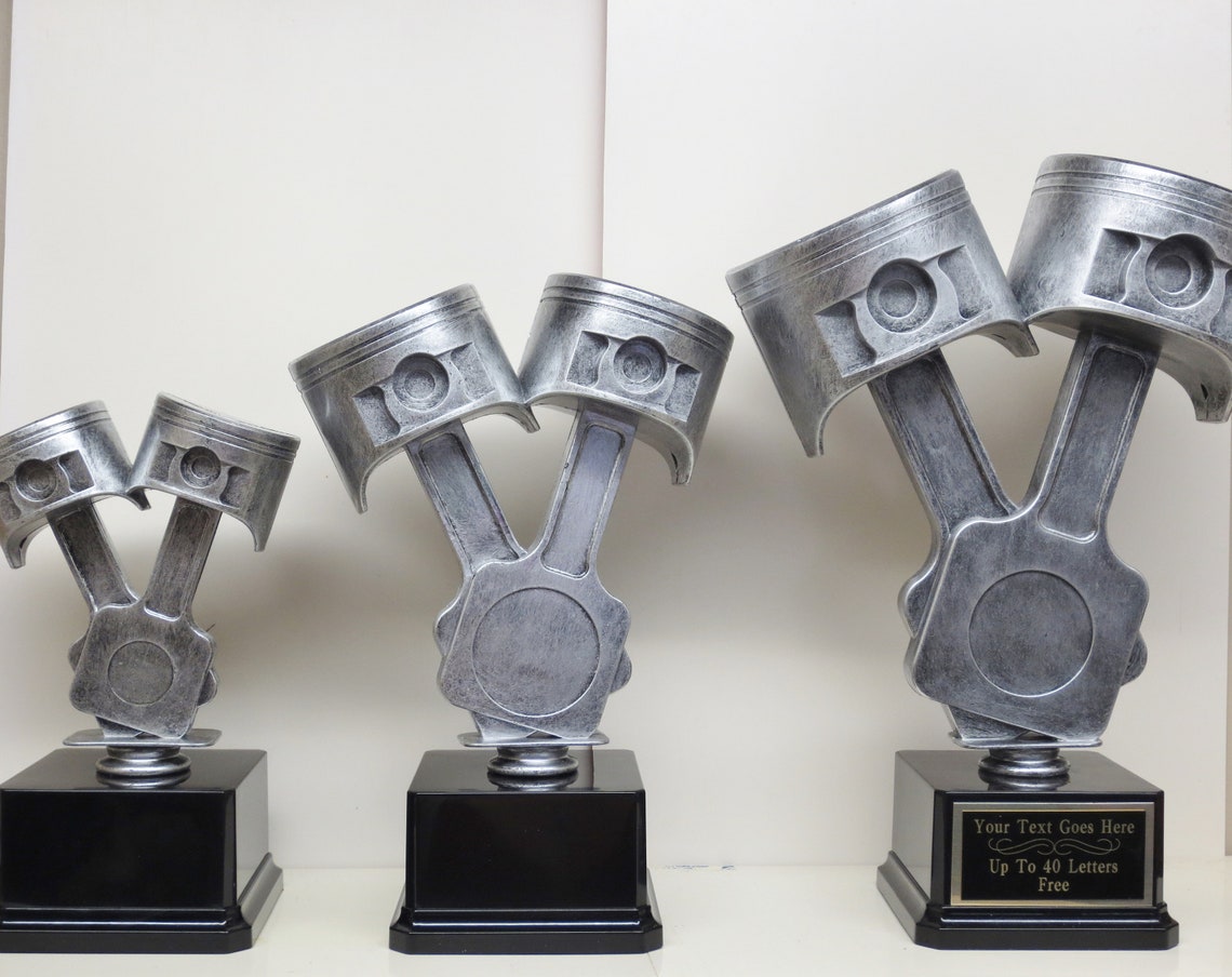 Racing Trophies Car Show Trophies Set of 3 Custom Rods & Pistons Hot ...