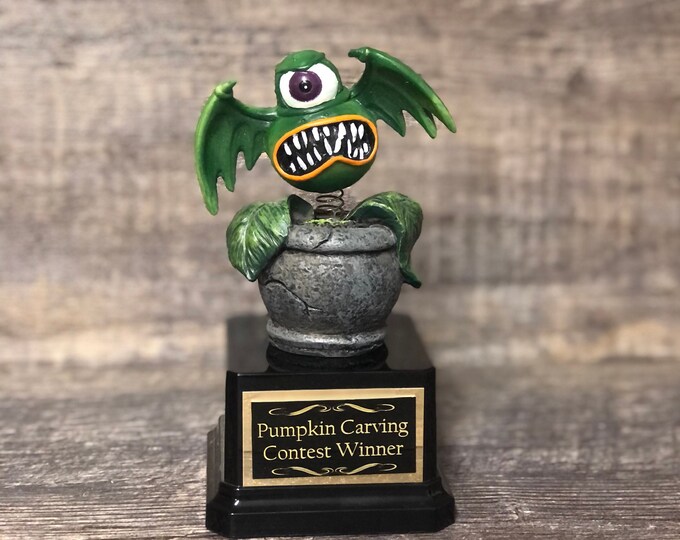 Halloween Trophy Creepy Winged Plant Bobble Head READY TO SHIP ...