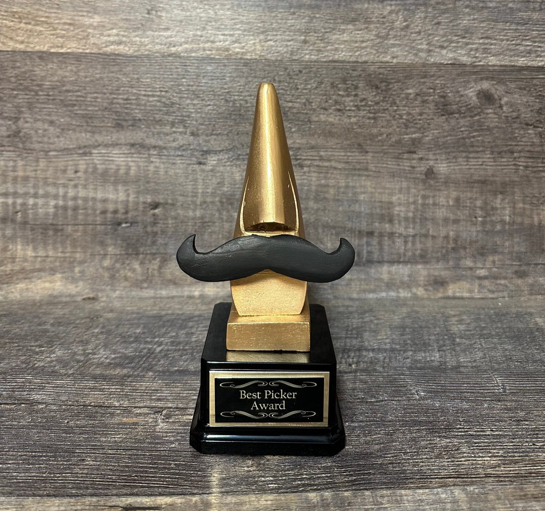 Best Picker Trophy Nose & Mustache Trophy Best Mustache Ride Award ...