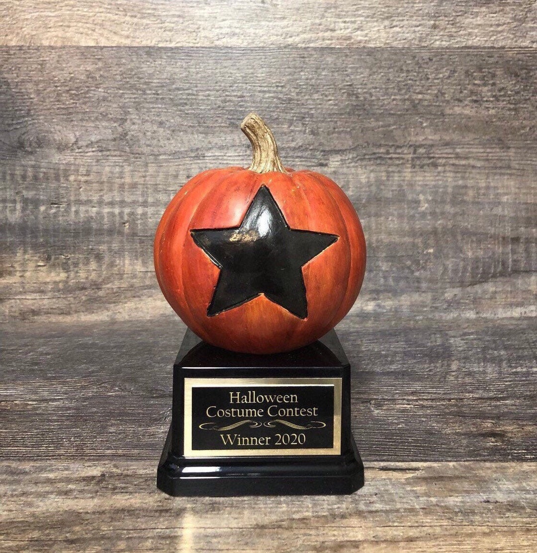 Halloween Trophy Pumpkin Carving Contest Pumpkin With Black - Etsy