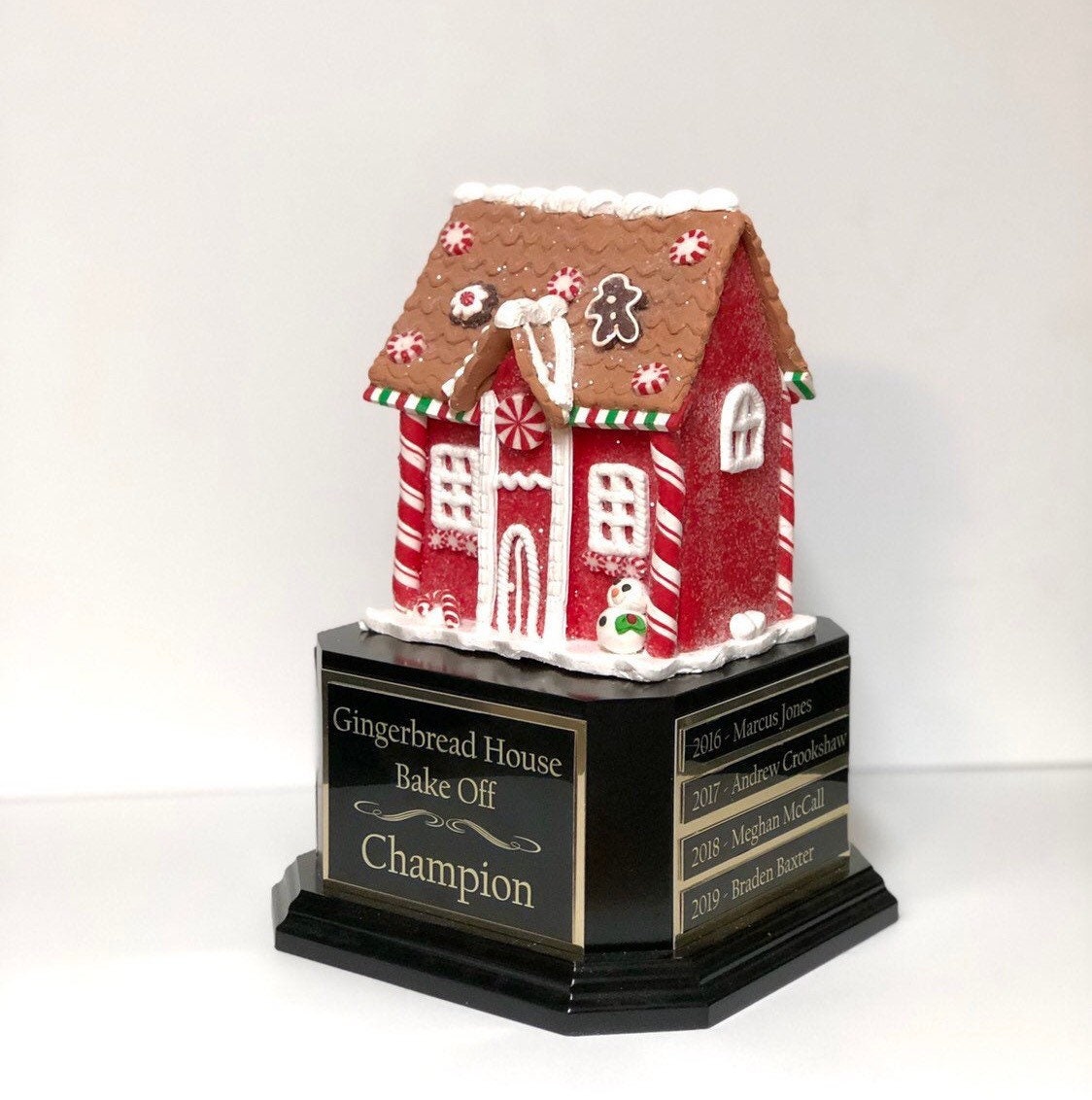 Gingerbread House Trophy Perpetual Christmas Cookie Decorating Bake off ...