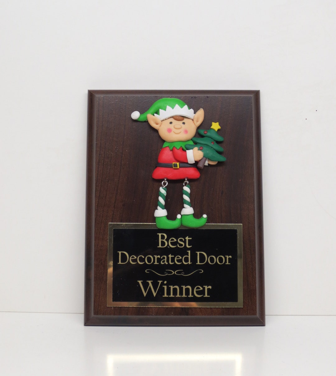 Ugliest Ugly Sweater Trophy Plaque Elf Dangle Legs Best Decorated Door ...